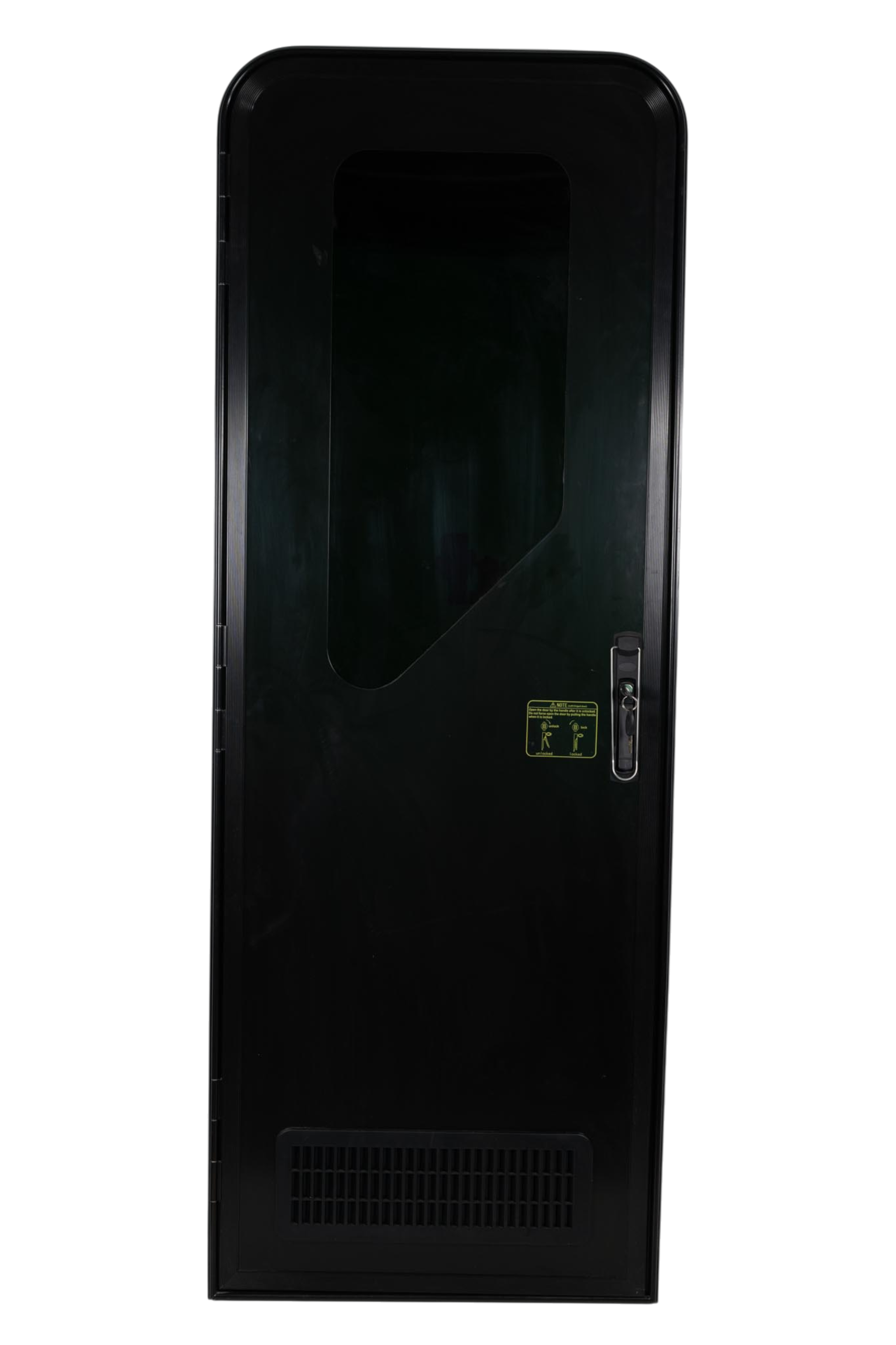 Black RV AD Long Glass Door - Left Hand Hinge – SJRV Australia